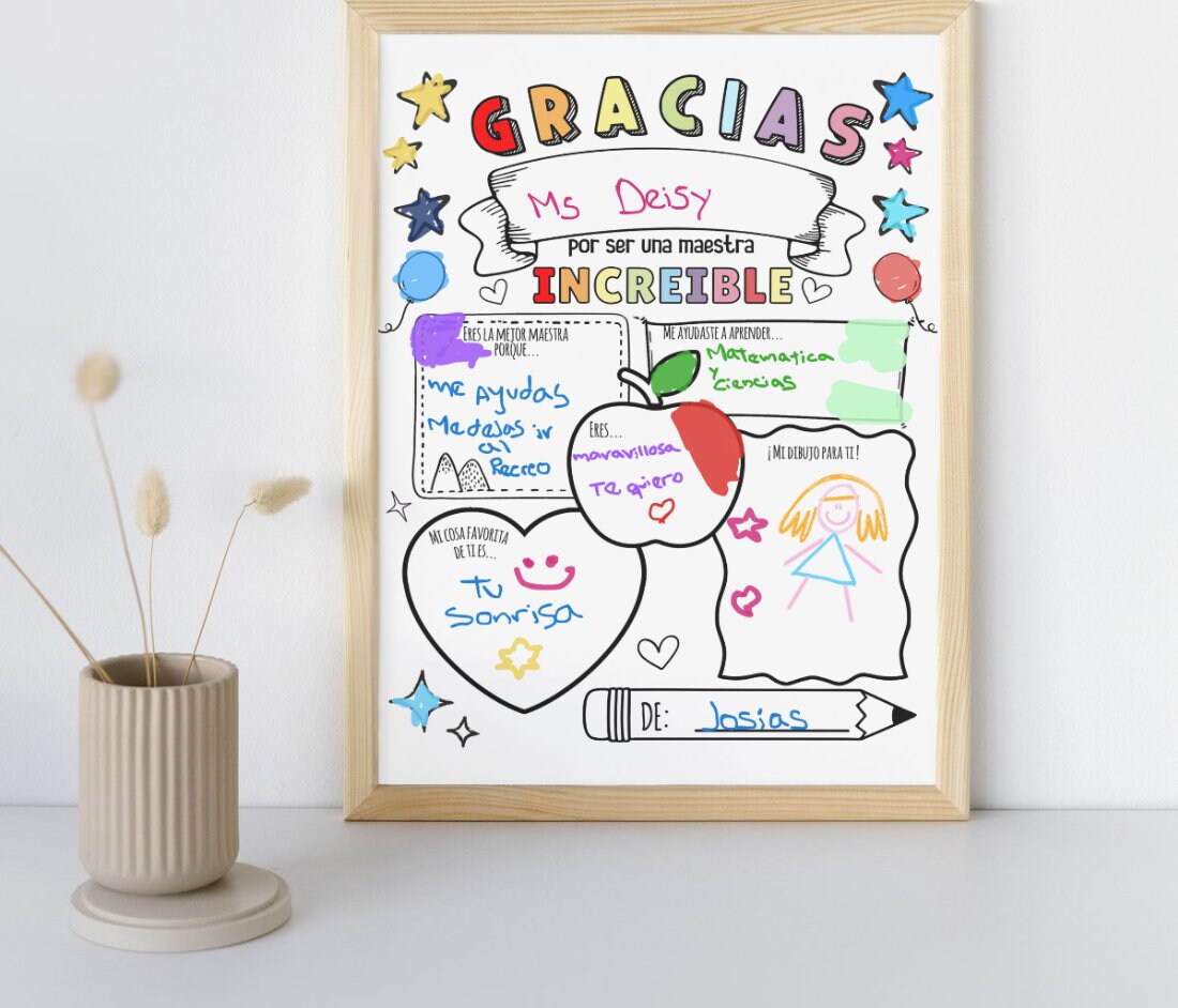 SPANISH Teacher Appreciation Printable Teacher Appreciation Week Gift ...