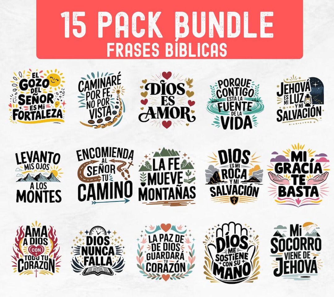 Spanish Bible Verse PNG Bundle: Christian Clipart (digital Download) - Etsy