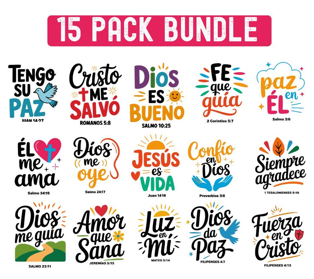Spanish Bible Verse PNG Bundle: Christian Clipart (digital Download) - Etsy