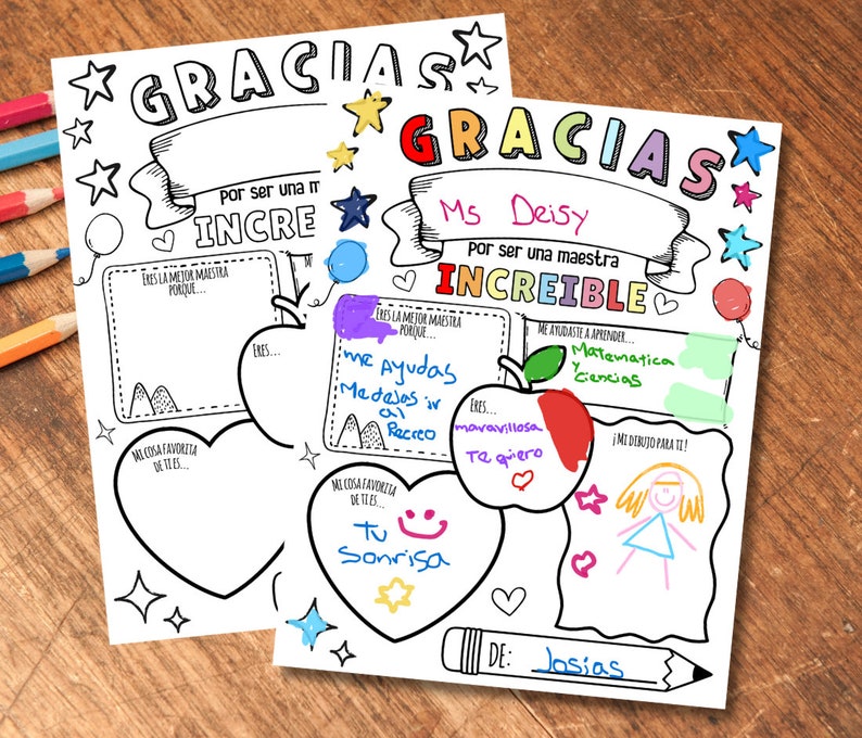 SPANISH Teacher Appreciation Printable Teacher Appreciation Week Gift ...