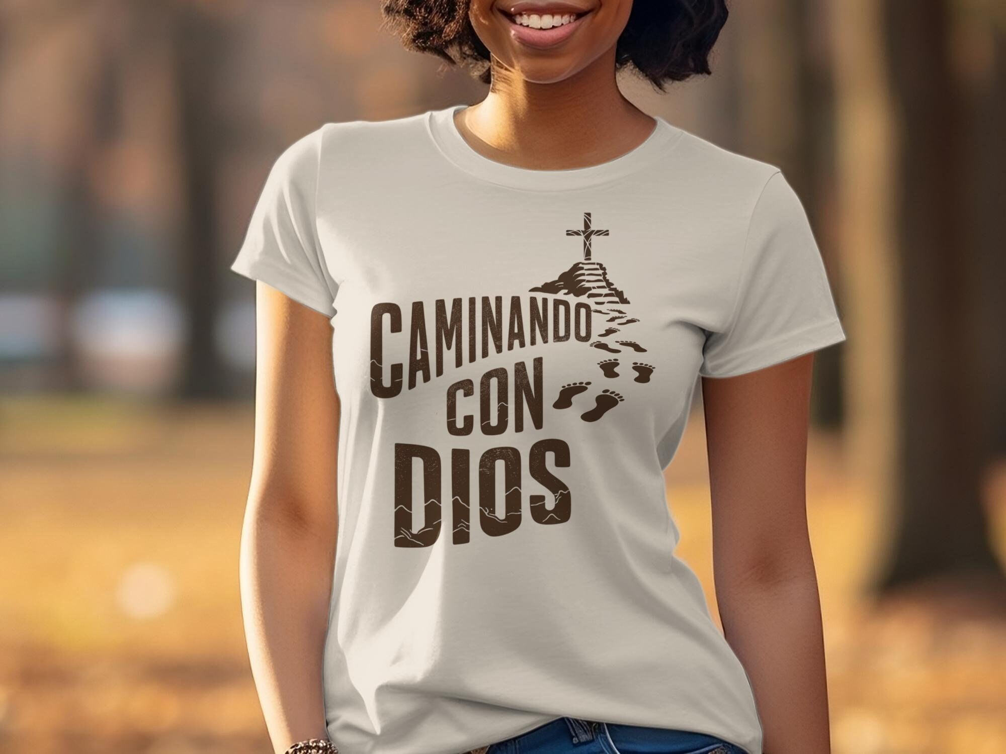 Spanish Bible Verse SVG: Camindo Con Dios Tee Design (digital Download ...