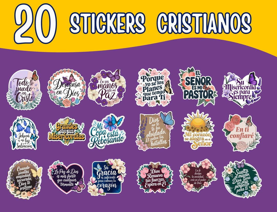 Bundle 20 Spanish Bible Verses Bundle | Inspirational Sticker | Frases ...