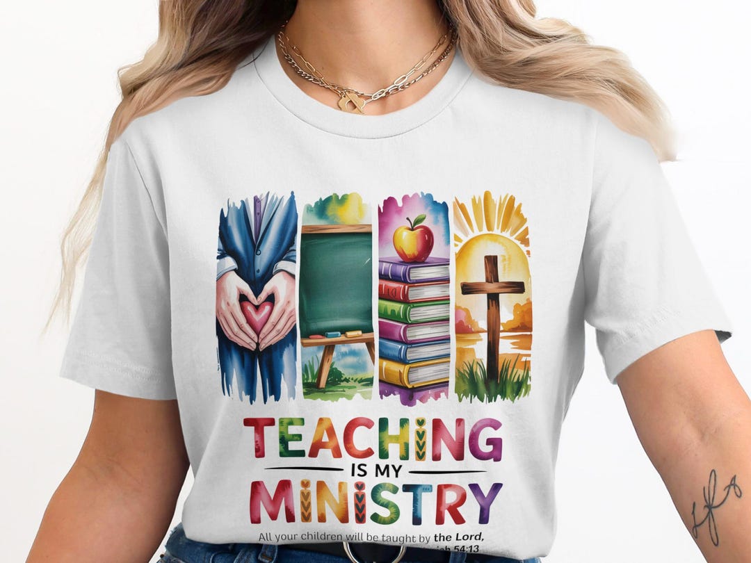 Christian Teacher PNG: Watercolor Bible Verse Design (digital Download ...