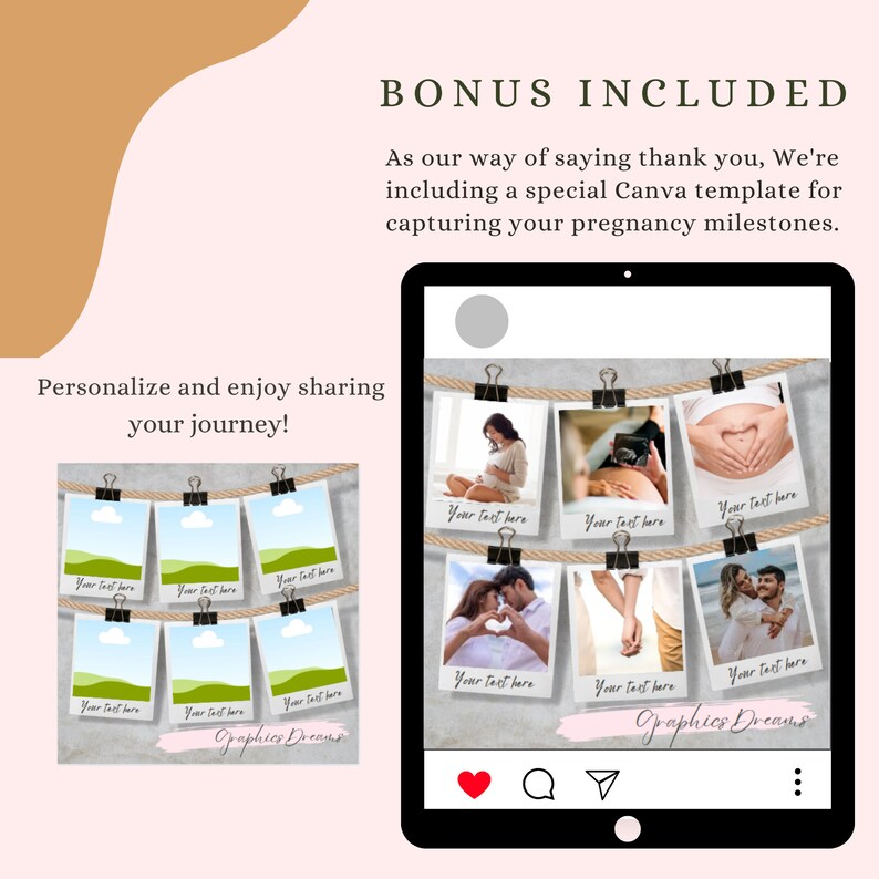 Girl Pregnancy Announcement Digital Baby Announcement Girl Gender ...