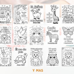 Spanish Bible Verse Coloring Pages: Sunday School Homeschool Printable ...
