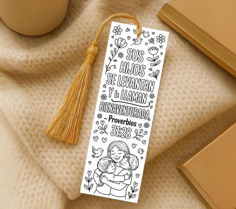 Spanish Christian Coloring Bookmarks: Bible Verse Printables (digital ...