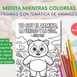 Spanish Bible Verse Coloring Pages: Sunday School Homeschool Printable ...