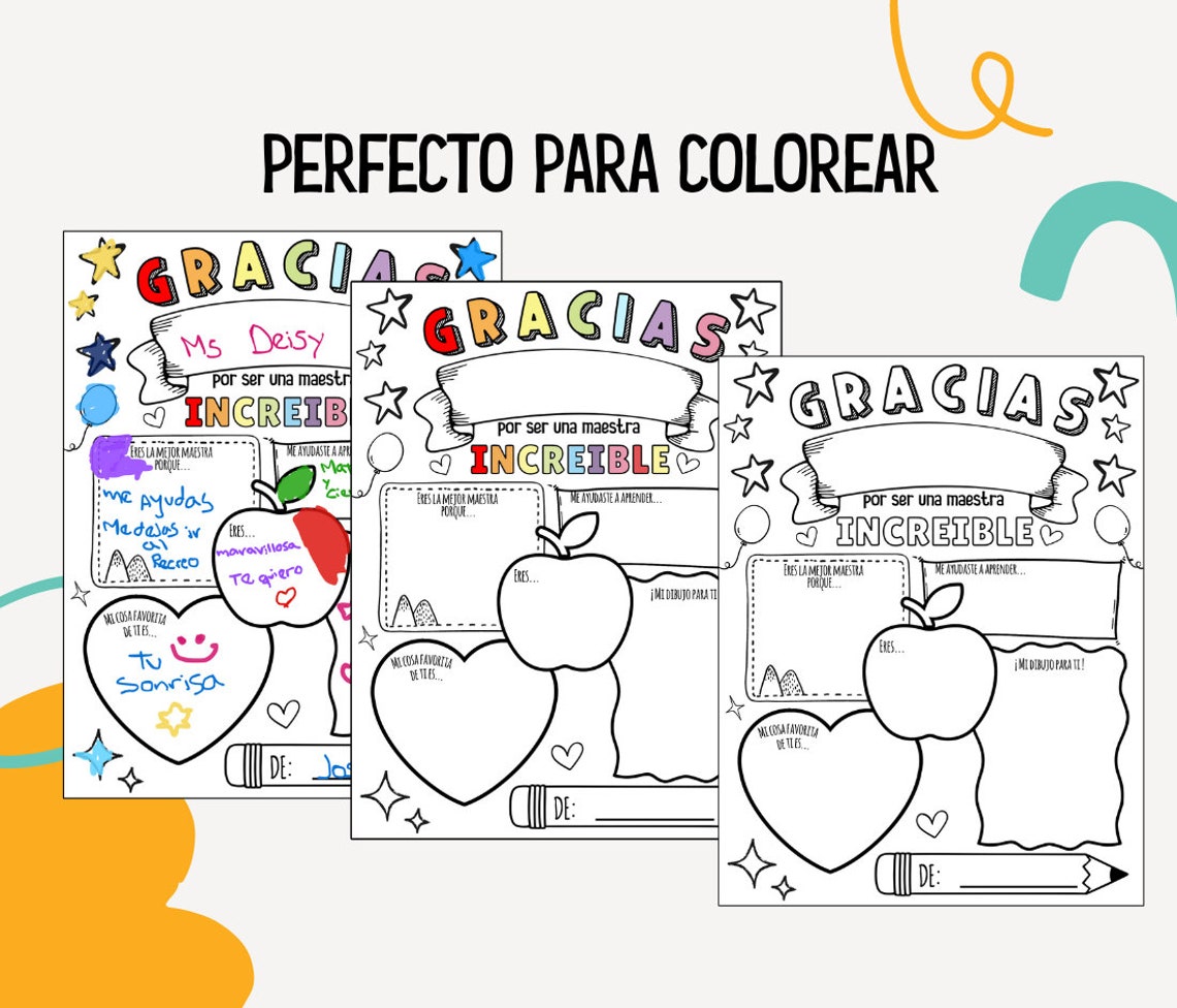 SPANISH Teacher Appreciation Printable Teacher Appreciation Week Gift ...