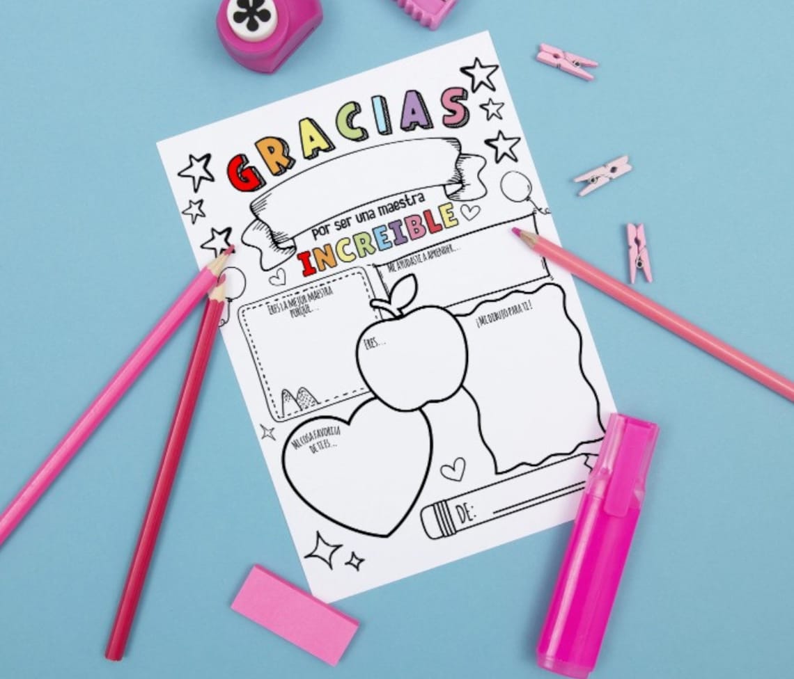 SPANISH Teacher Appreciation Printable Teacher Appreciation Week Gift ...