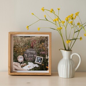 Wildflower Pregnancy Announcement \ Digital Baby Announcement \ Gender ...