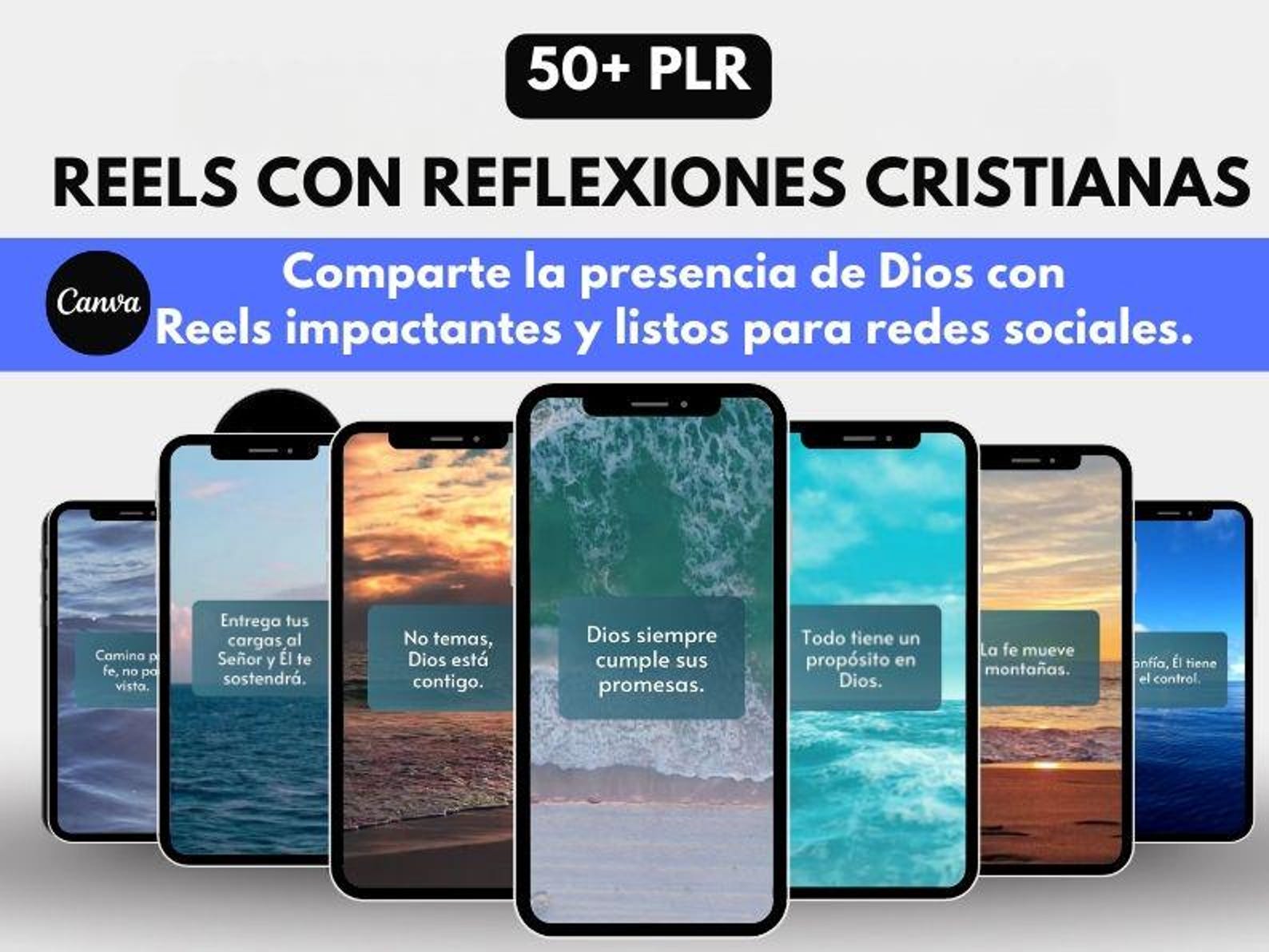 50+ Spanish Christian Reels: Social Media Templates (canva) - Etsy