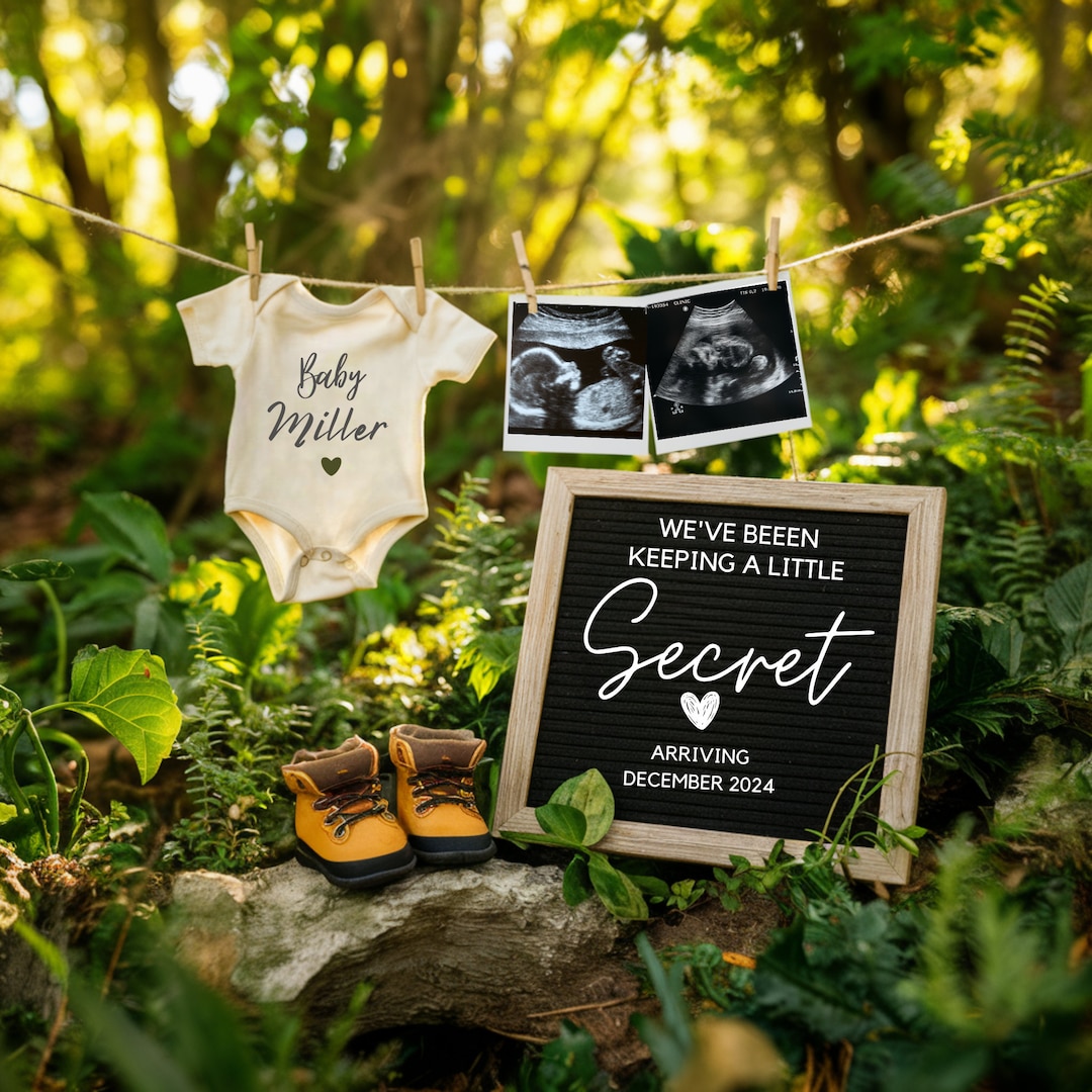Hiking Pregnancy Announcement, Summer Adventure Baby Reveal, Digital ...