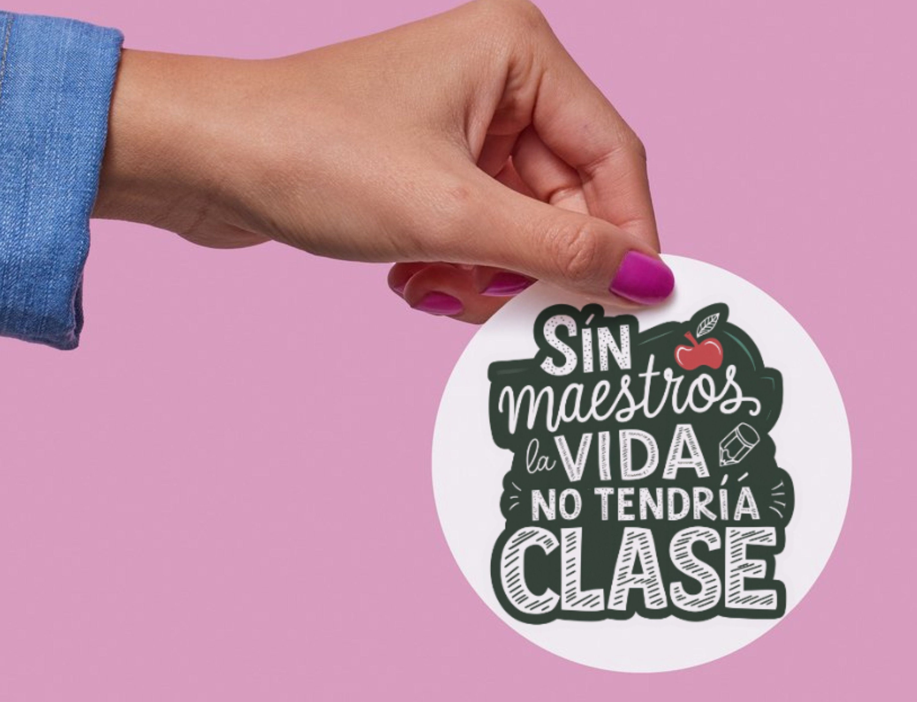 15 Spanish Stickers Bundle Teacher PNG Bundle Teacher Appreciation PNG ...