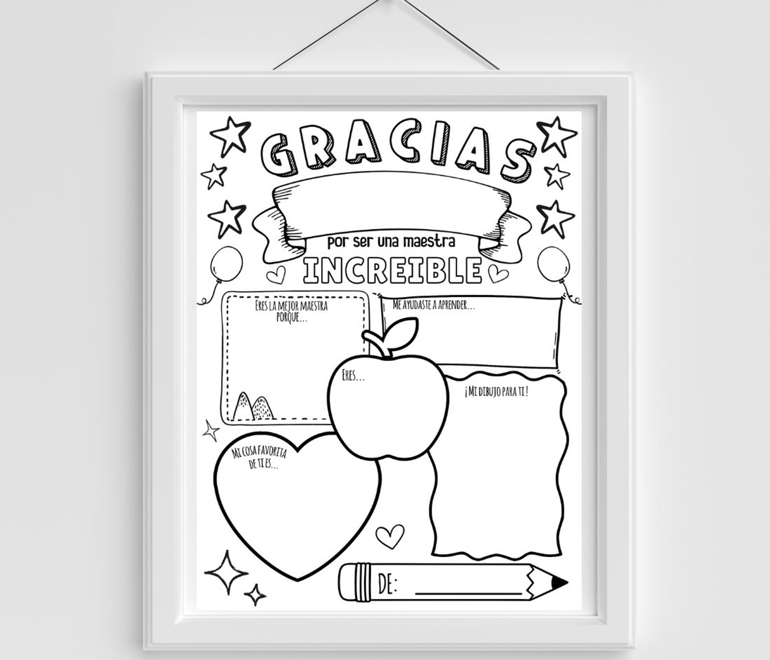SPANISH Teacher Appreciation Printable Teacher Appreciation Week Gift ...