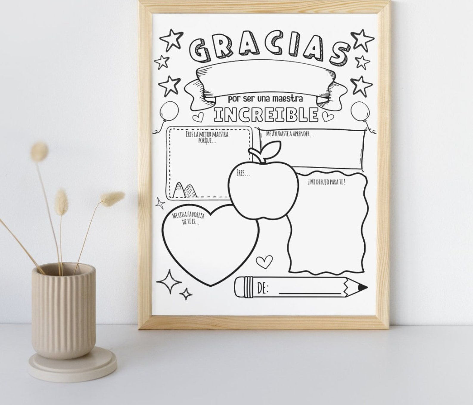 SPANISH Teacher Appreciation Printable Teacher Appreciation Week Gift ...