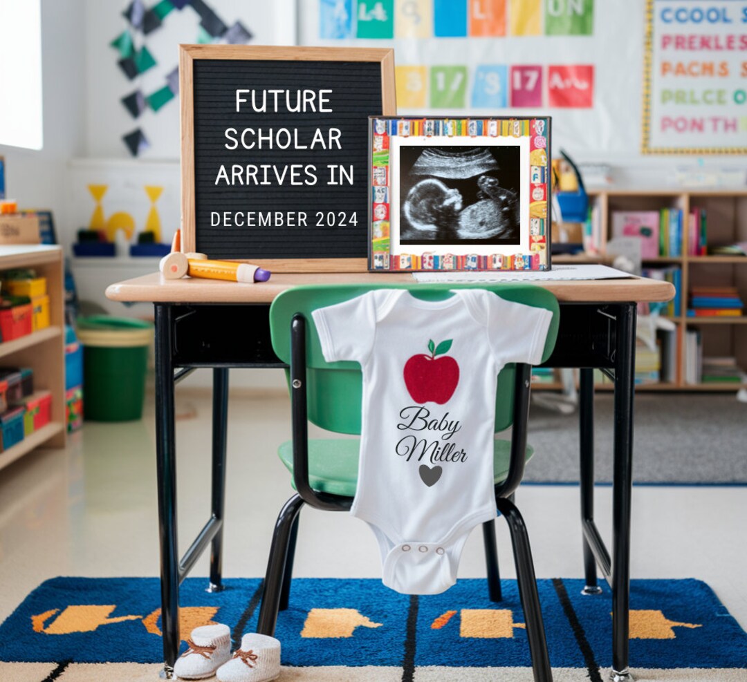 Teacher \ Pregnancy Announcement \ Digital Baby Announcement \ Gender ...