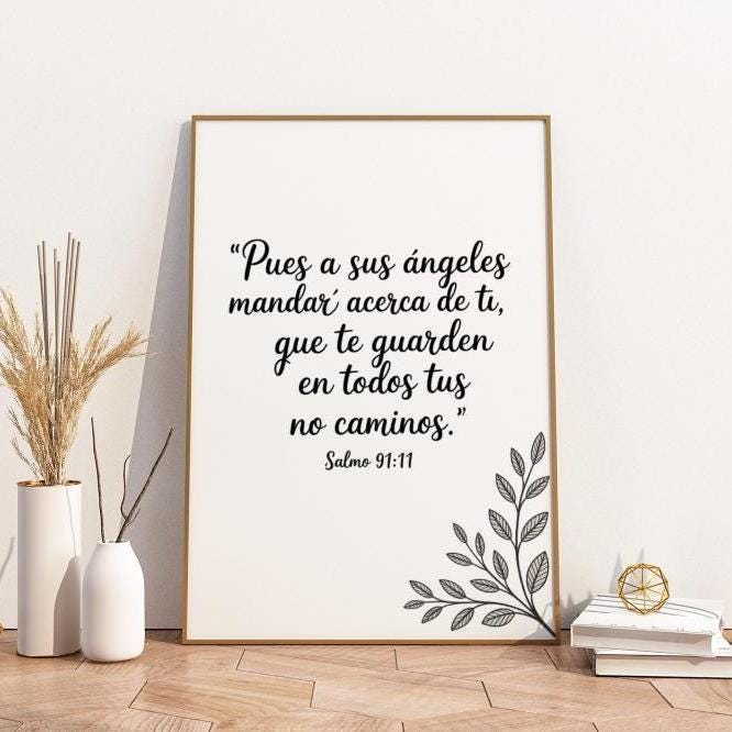 Psalm 91 Bible Verse Wall Art Set: Spanish Scripture Prints (digital Download) - Etsy
