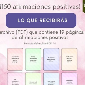 150 Spanish Positive Affirmations-printable Digital Affirmation Cards ...