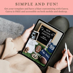 American Football \ Pregnancy Announcement \ Digital Baby Announcement ...