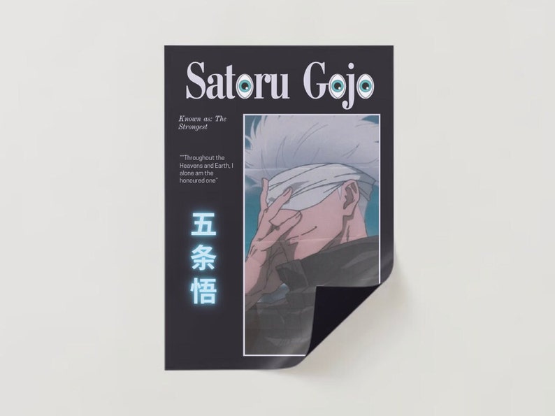 Gojo Printable Poster digital File - Etsy