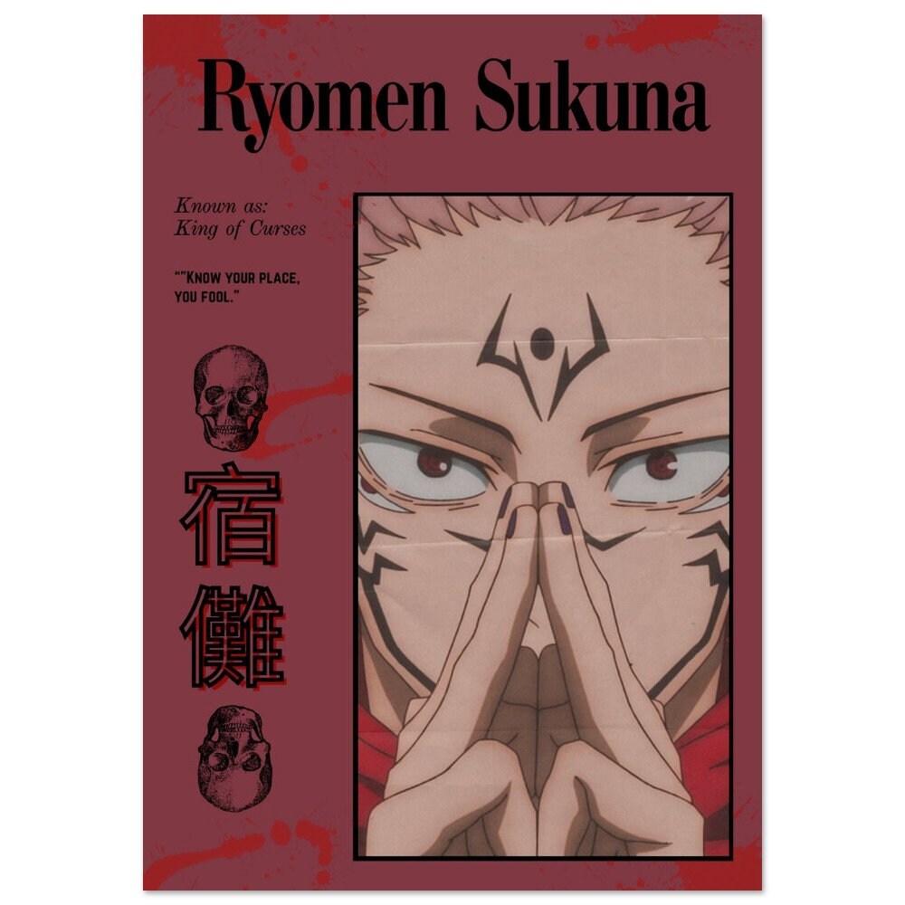 Sukuna Paper Poster classic Quality - Etsy UK