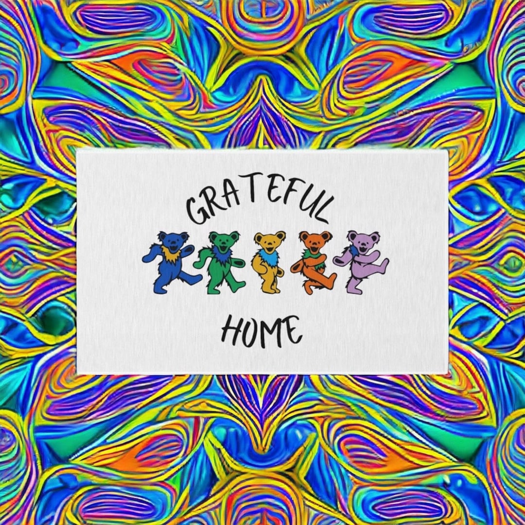 Grateful Home Deadhead Dancing Bears Grateful Dead Design Area Rug - Etsy
