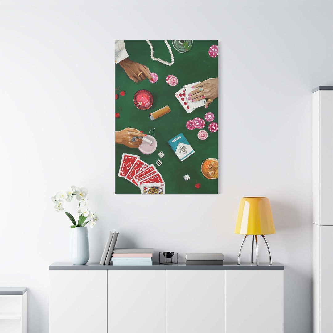 Poker Night Wall Art Home Matte Canvas, Stretched, 1.25 - Etsy