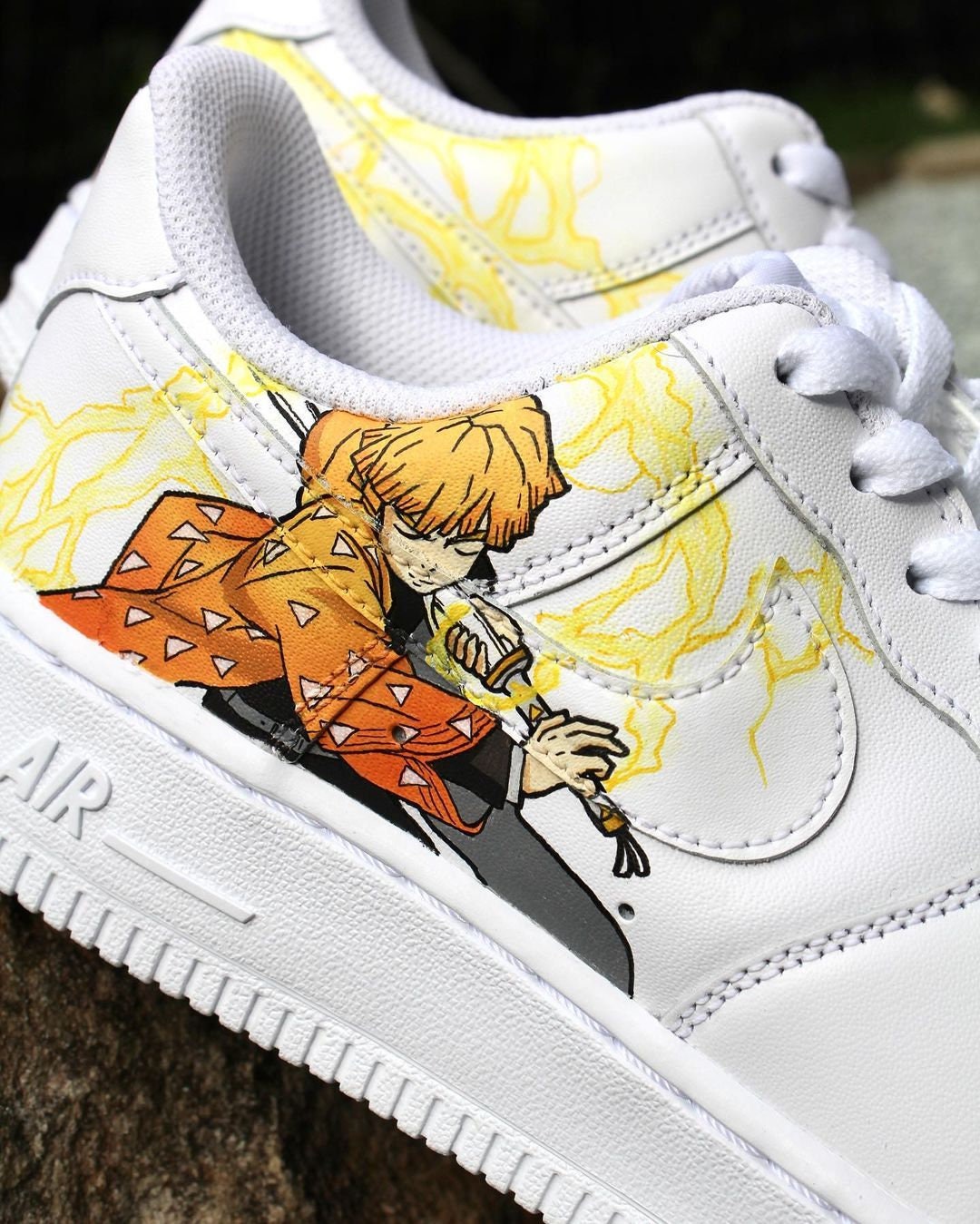 Demon Slayer Kimetsu No Yaiba Zenitsu Air Force 1 Custom Custom Shoes ...