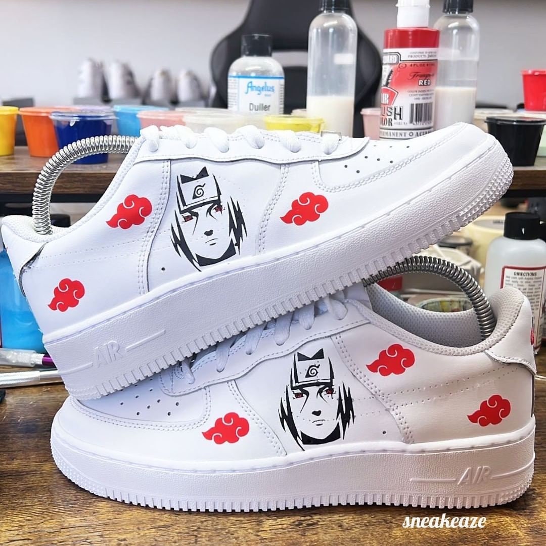 Itachi Air Force 1 Custom Custom Shoes, Custom Air Force 1, Custom ...