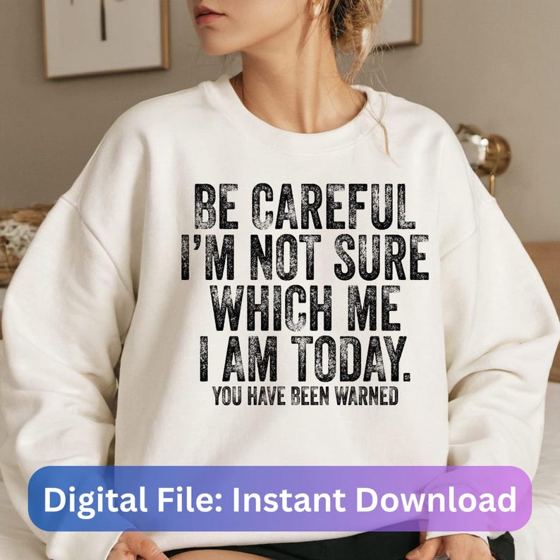 Funny Split Personality Quote PNG: Vintage Humor Design (digital ...