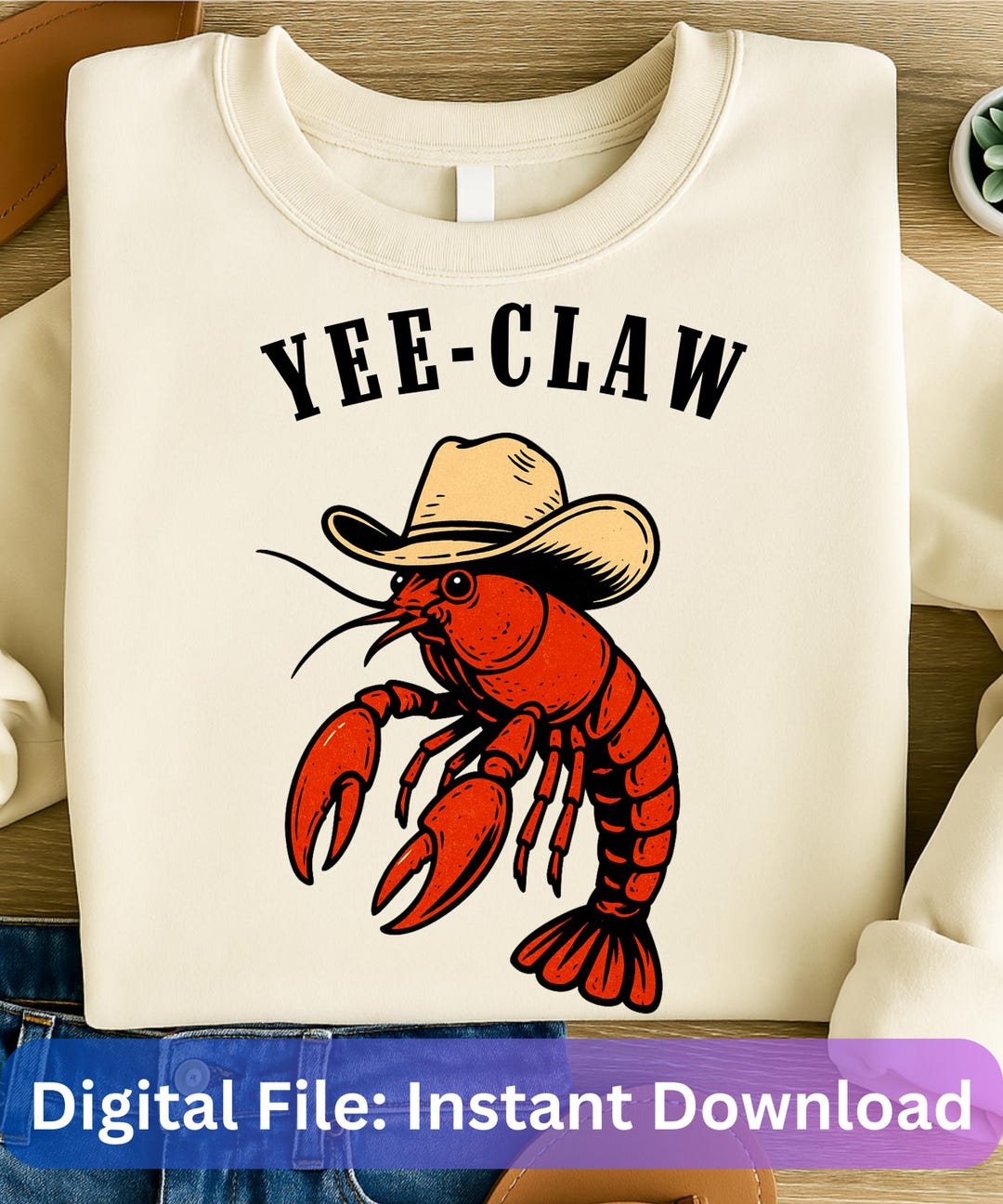 Crawfish Yee Claw Western PNG SVG, Funny Crawfish Yee Claw Western PNG ...