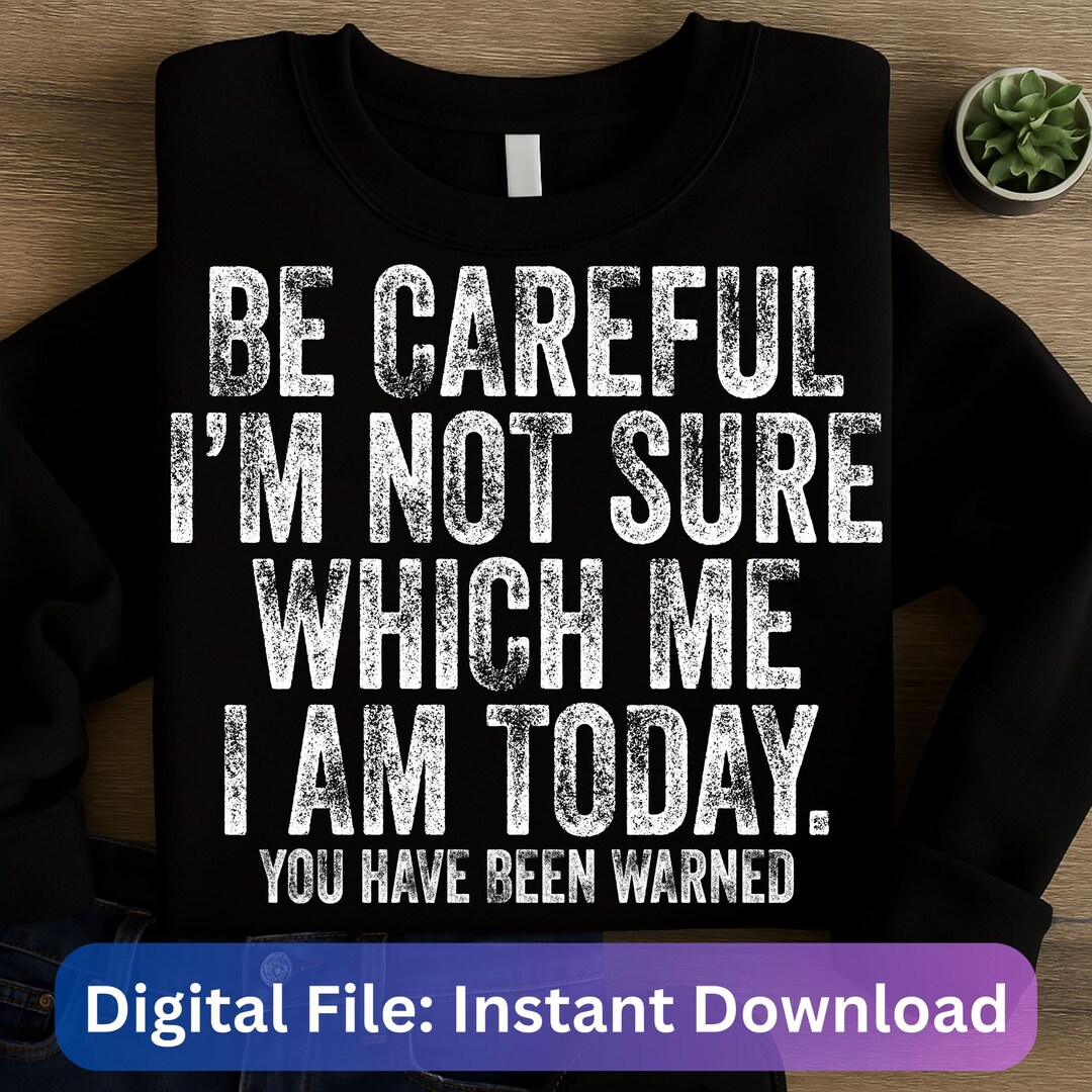 Funny Split Personality Quote PNG: Vintage Humor Design (digital ...