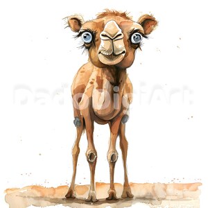 17 Funny Whimsical Camel Clipart - Printable, Watercolor, High Quality ...