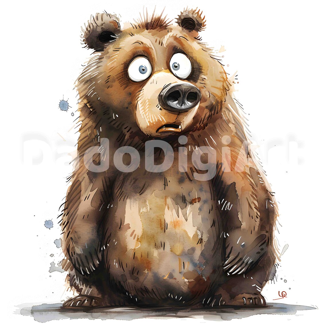 16 Funny Whimsical Bears Clipart - Printable, Watercolor, High Quality ...