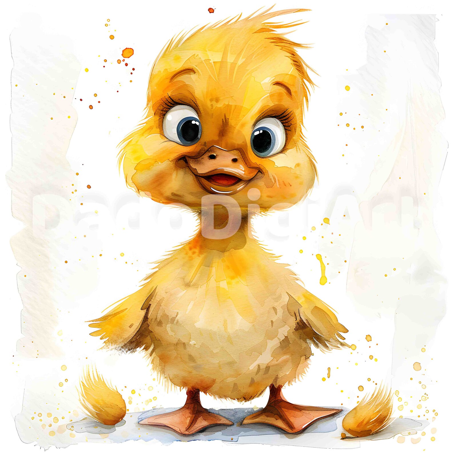 11 Funny Whimsical Duck Clipart - Printable, Watercolor, High Quality ...