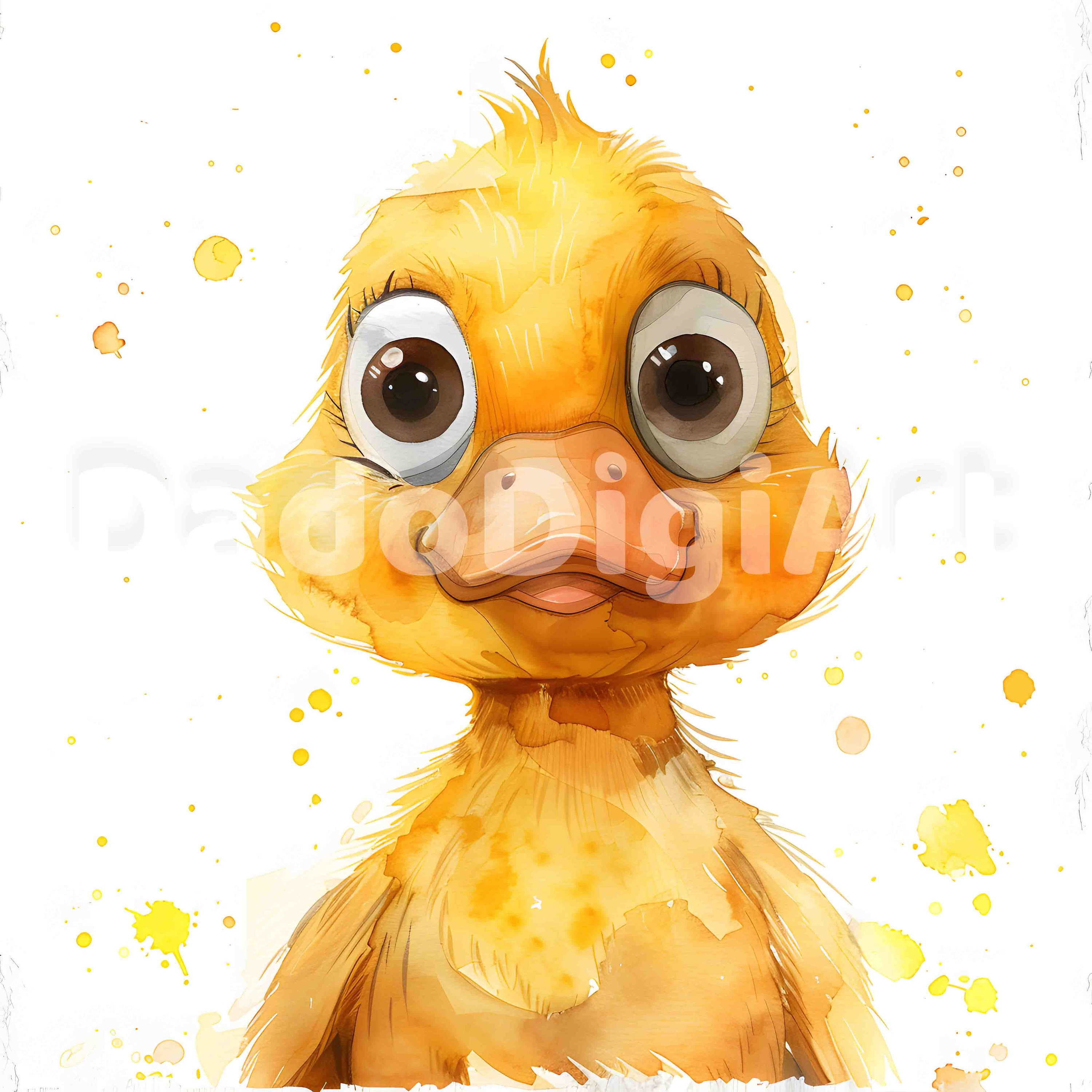 11 Funny Whimsical Duck Clipart Printable, Watercolor, High Quality ...