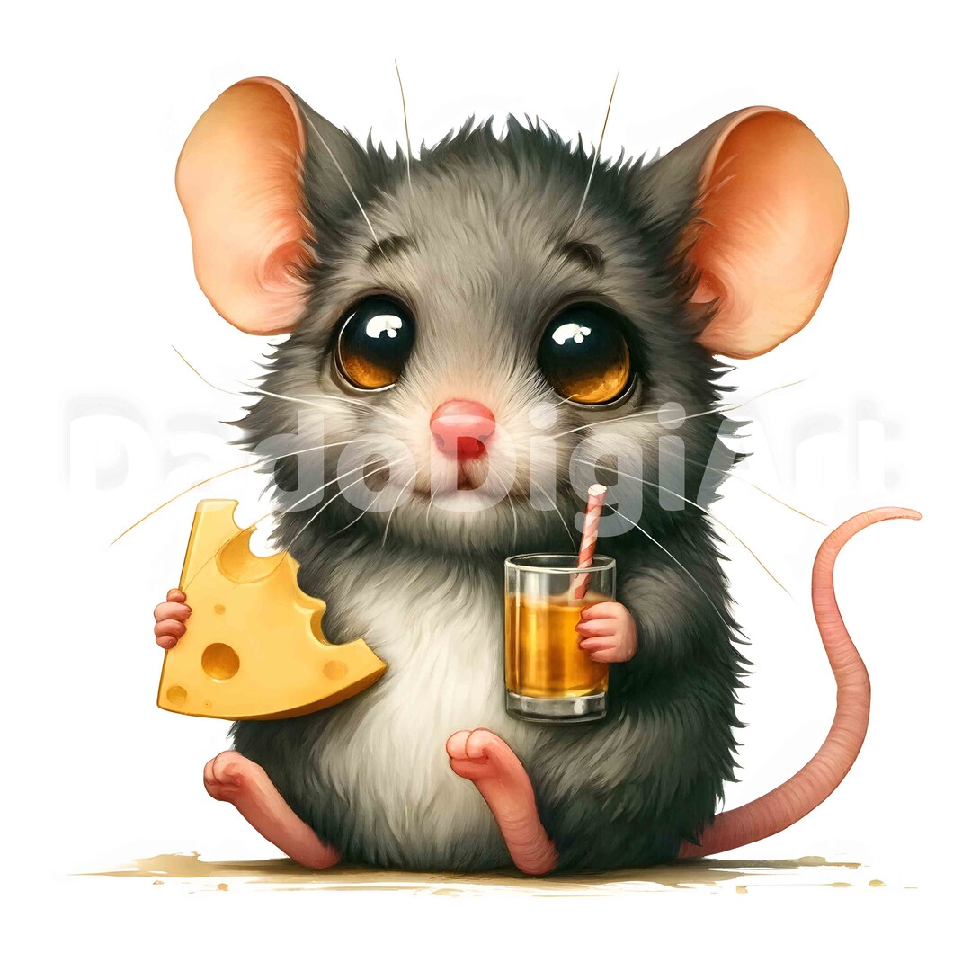 Drunk Mouse Clipart Flag, Printable, Watercolor, High Quality JPG ...