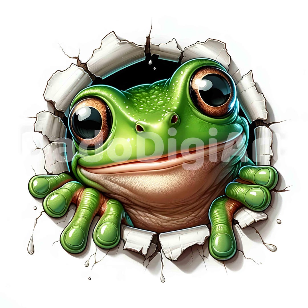 Funny Frog 3D Clipart High Quality Image Transparent, Printable ...