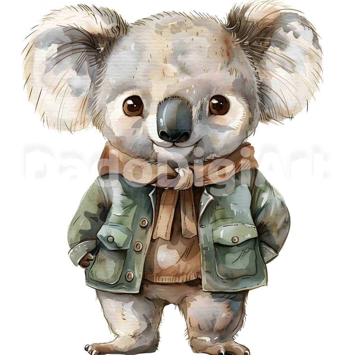 10 Funny Quirky Koalas Clipart - Printable, Watercolor, High Quality ...