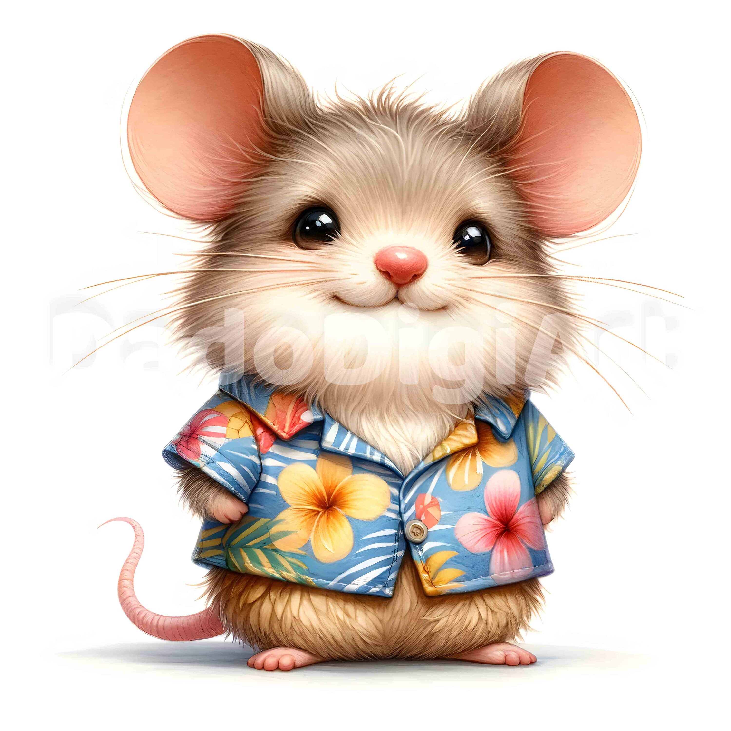 Summer Mouse Clipart Flag, Printable, Watercolor, High Quality JPG ...