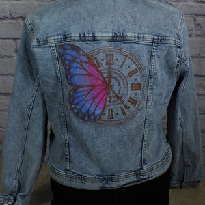 Denim Jacket for Women With Embroidered Back - Etsy