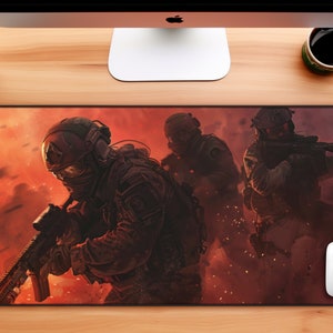 Military Soldier From the US Army in Red Smoke Mouse Pad - Etsy