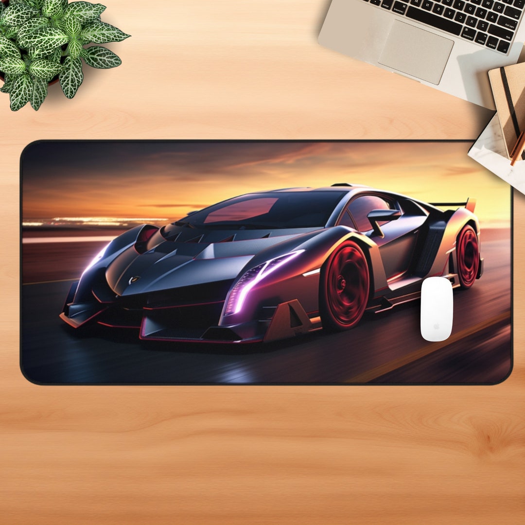 Lamborghini Gaming Desk Mat: Race Car Computer Desk Pad - Etsy