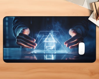 Space Mouse Pad, Geometric Desk Mat, Desk Accessory, Gamer Mouse Pad ...