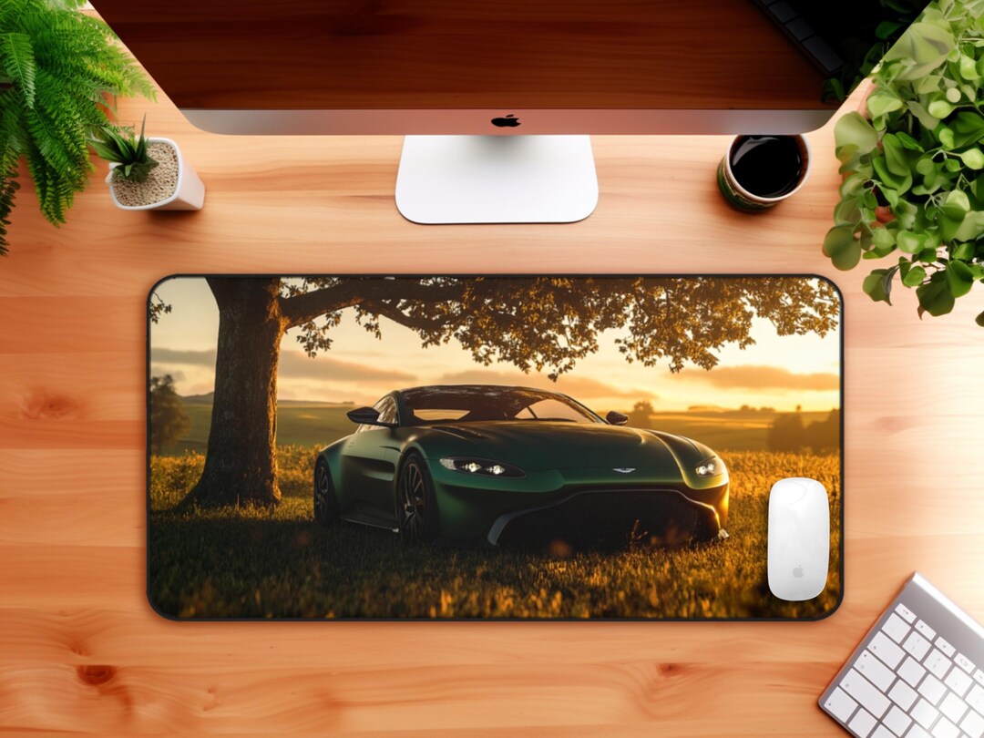 Green Aston Martin Desk Mat, Luxury Car Mousepad - Etsy
