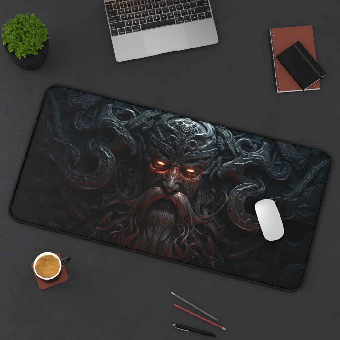 Desk Mat, Viking Large Mouse Pad, Boy Gaming Desk Pad, 3D Desk Mat ...