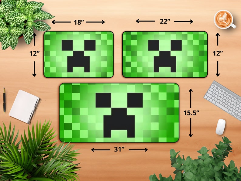Iconic Creeper Head Texture Mouse Pad - Etsy