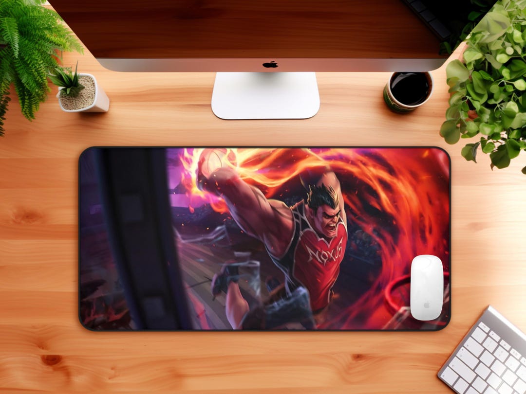Dunkmaster Darius Desk Mat, LOL Mouse Pad, Gaming Accessories, Video ...