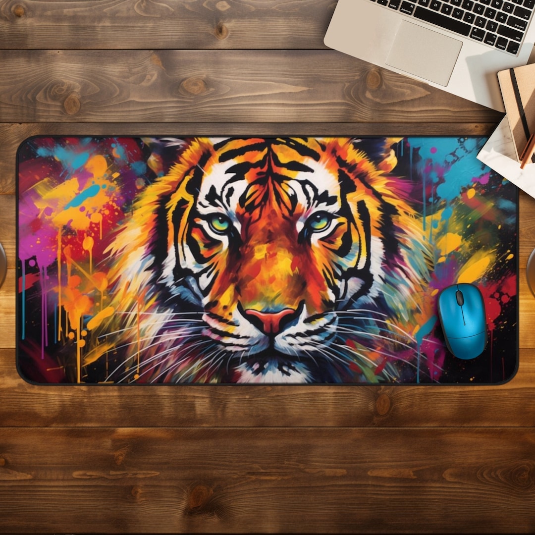 Colorful Animal Desk Mat, Large Mouse Pad, Gaming Desk Pad, Artistic ...