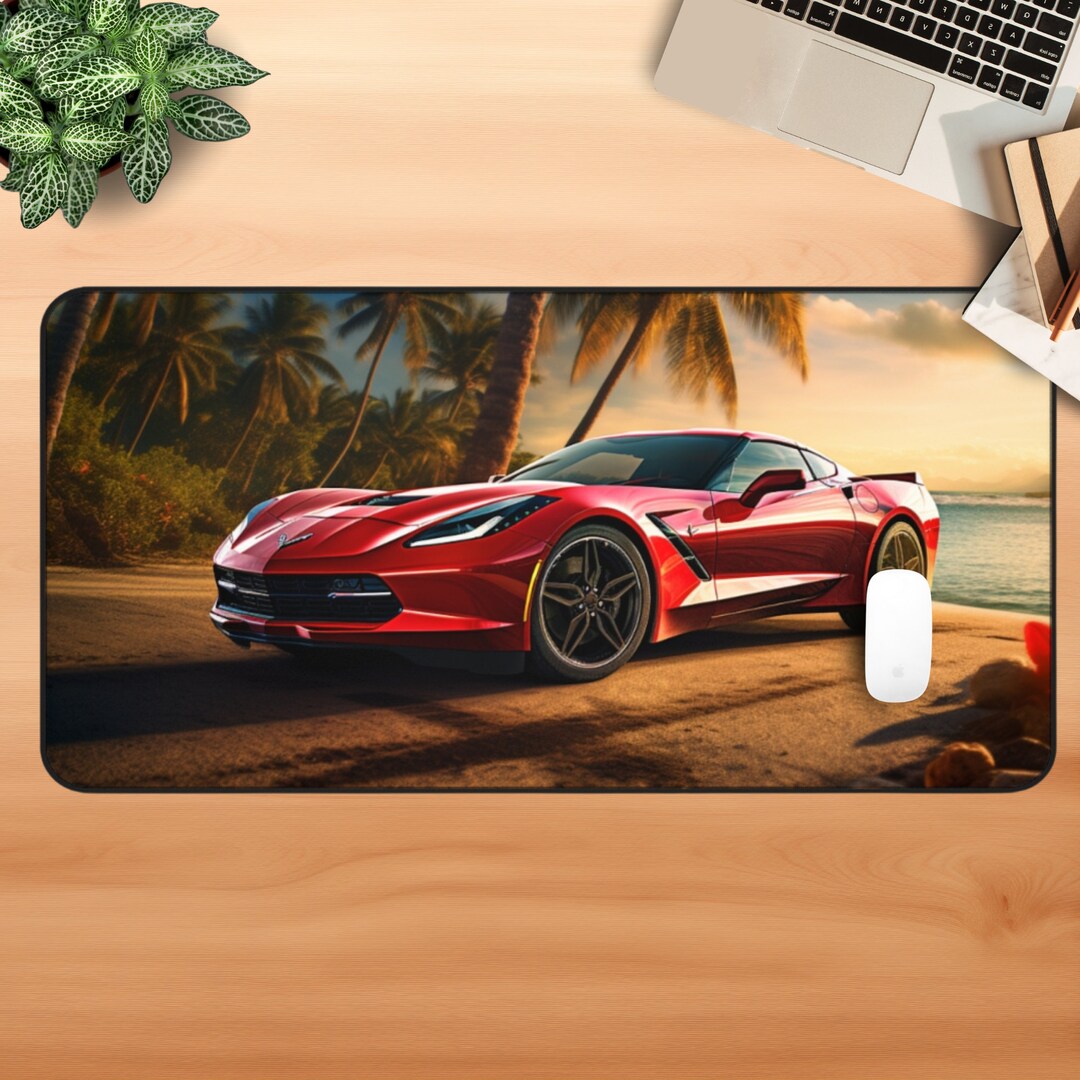 Corvette Desk Mat Racecar Perfect Design Car Desk Mat Car Desk Mat ...